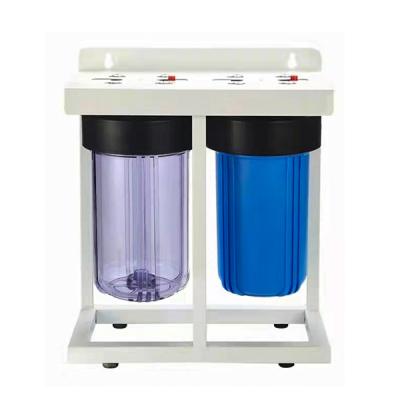 China Whole House Water Filter Dual Stage Big Blue Water Filtration Housing PP CTO Filter for sale
