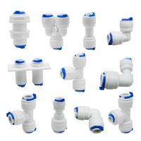 Quality Reverse Osmosis Quick Connect Hose Coupling 1/4" 3/8" Stem L Straight Tee Union for sale