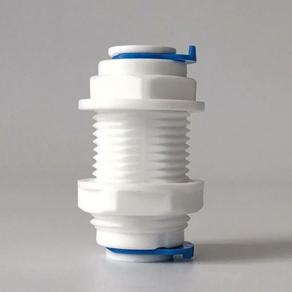 Quality Push In To Connect Straight Quick Connect Bulkhead Fittings 1/4 Inch 3/8 Inch for sale