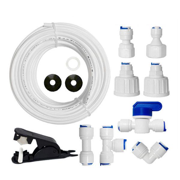 Quality Push In Water Filter Connection Fittings Refrigerators Water Hose Connector 3/8" for sale