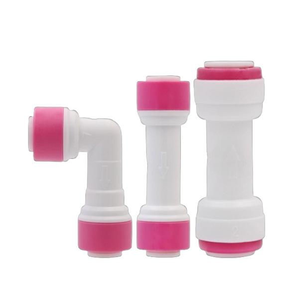 Quality Quick Connector Straight Thread Elbow 1/4" 3/8" One Way Check Valve For Reverse for sale