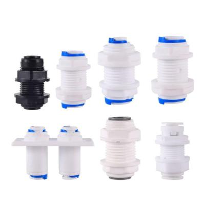 China Union Bulkhead Adapter Fitting Twin Bulkhead Connector Bulkhead Fittings 1/4 3/8 Inch for sale