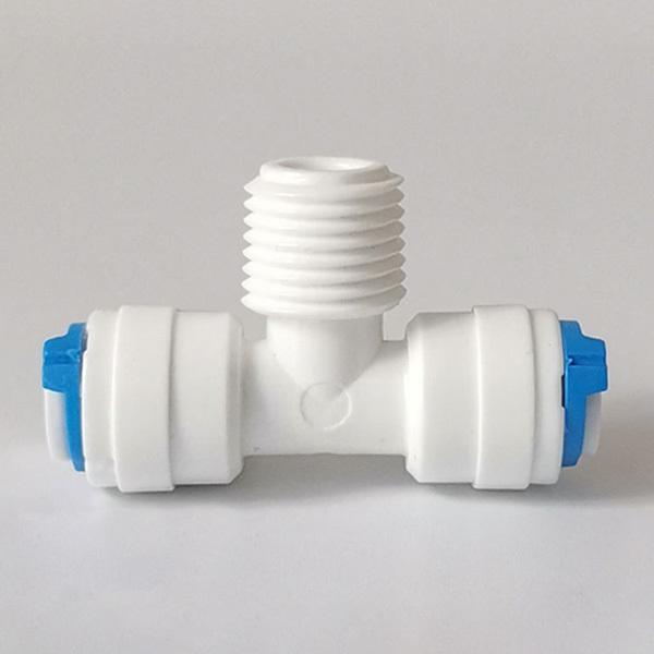 Quality RO Water Filter Connection Fittings Male Thread Pipe Tee Fitting 1/4
