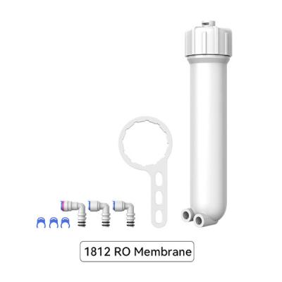 China 75GPD 1812 RO Membrane Housing For Undersink RO Systems With Wrench Quick Connectors for sale