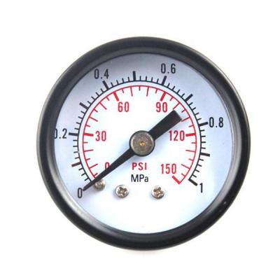 China Black Iron case Pressure Gauge Manometer 2.5inch 63mm 6bar 80psi for water treatment for sale