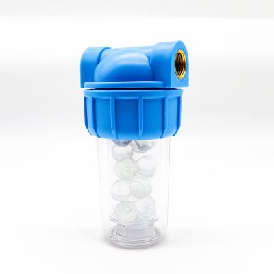 China Small 5 Inch Water Filter with Polyphosphate Crystal Ball for DIY Water Purification for sale