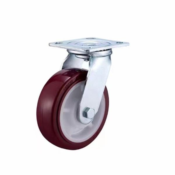 Quality Medium Sized PU Casters 200kg Load Trolley Wheels Customised Production for sale