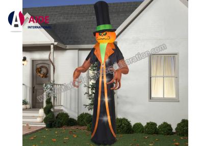China 3 M Airblown Halloween Outdoor Decorations Inflatable Ghost Pumpkin Man for sale