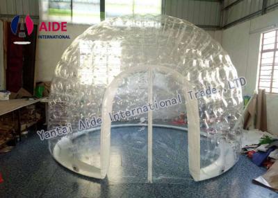 中国 膨脹可能な二重層の透明な泡膨脹可能なポリ塩化ビニールのドームのテントの泡部屋 販売のため