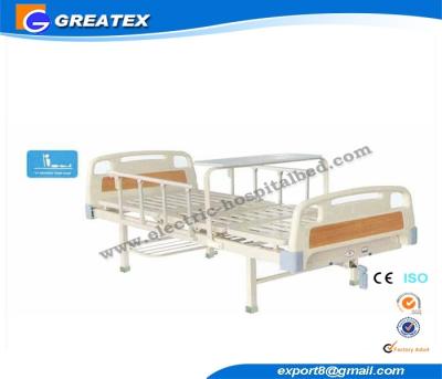 China Cama de hospital manual do punho alto do dobro da classe com a única manivela para as pessoas idosas à venda