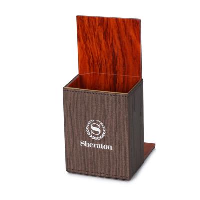 China Free sample 5-star hotel faux leather tv remote holder for sale