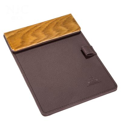 China brown color 5-star hotel meeting  pad holder faux leather for sale