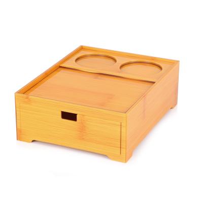 China Free sample 400*300*30mm 5-star hotel bamboo finished acrylic vanity tray for sale