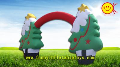 中国 ポリ塩化ビニール Chirstmas の木の屋外の装飾のための膨脹可能な広告のアーチ道 販売のため