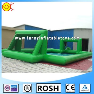 China Green PVC Inflatable Sports Games Soap Football Field / Pitch Students for sale