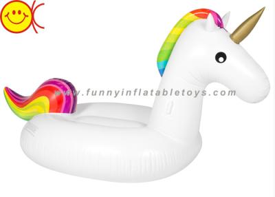 Cina Giocattolo gonfiabile del galleggiante dello stagno dell'unicorno del grande arcobaleno per la nuotata all'aperto dell'acqua di divertimento in vendita