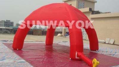 Cina Tenda gonfiabile del ragno di resistenza UV di nylon rossa 210D con la cucitura quadruplo del diametro di 6m in basso in vendita