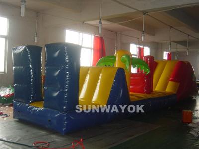 China Colorful Obstacle Games Inflatable Water floating Aqua Park 12m x 2m x 2m for sale