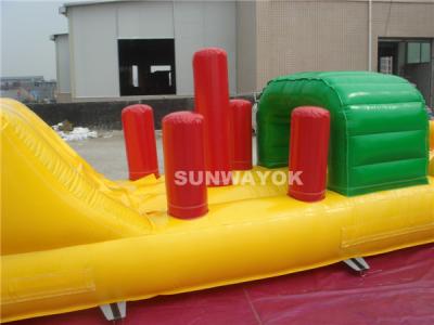 China Colorful PVC Inflatable Water Park Games Floating Obstacle Course for sale