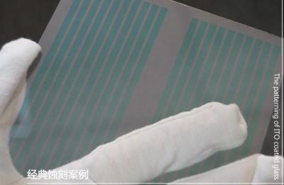 China optical laser etching  conductive glass plate  ITO coated glass for sale