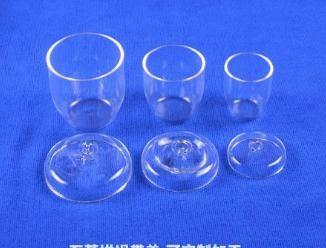 China High quality Quartz transparent crucibles with lids dimension 10ml 20ml 30ml 40ml 50ml 100ml 120ml fused silica glass crucible for sale