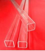 China High Purity Quartz Glass Square Tube Rectangular Deep Processing Custom 1250℃ Operating Temperature for sale