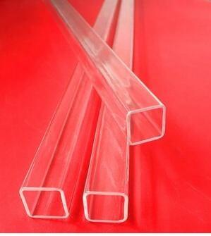 China quartz glass tube rectangular shape cutomized size for sale