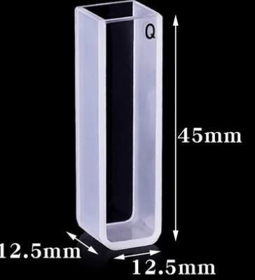 China high quality Quartz Glass cuvette visible light  path length 30mm (3cm) lab using spectrophotometer optical cuvette for sale