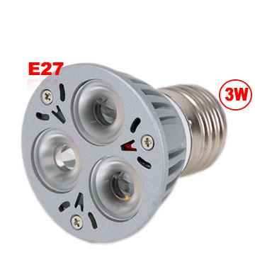 China 3W E27 3 LED Spot Light Bulb Spotlight 85-265V for sale