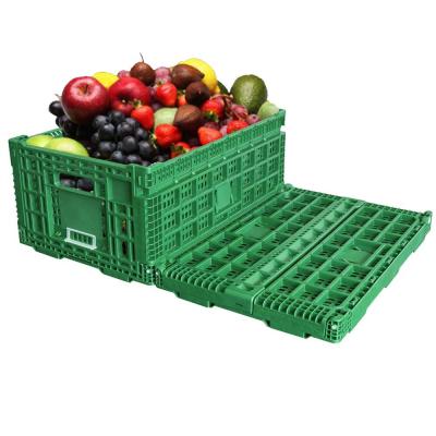 China Plastic Collapsible Fruit And Vegetable Crate With Lid for sale
