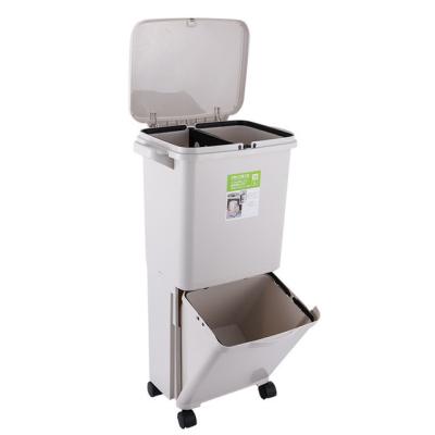 China Plastic Small Trash Can Wastebasket Garbage Container Bin for Bathrooms for sale