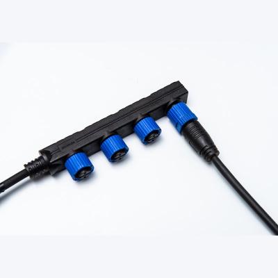 China IP68 Waterproof M12 F-Type Cable Connector 10A Rated Brass for LED Module and Street Light for sale