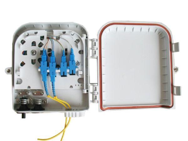 Quality Outdoor 8 Ports Fiber Optic Distribution Box with IP65 Protection and Wall-mounted Installation for FTTH Networks for sale