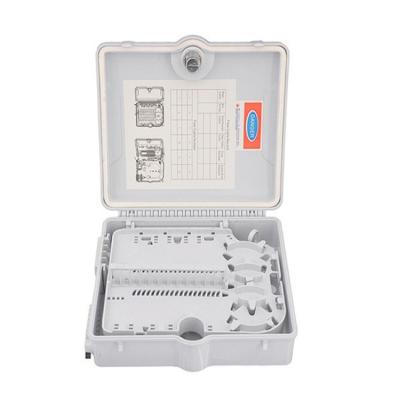China 24 Fiber Ports IP65 ABS Plastic FTTH Box Wall-Mounted Fiber Optic Distribution Box for FTTH Networks for sale