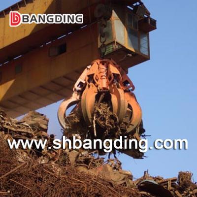 China 10T Electric Hydraulic Orange Peel Grab / Steel Scrap Orange Peel Grapple for sale