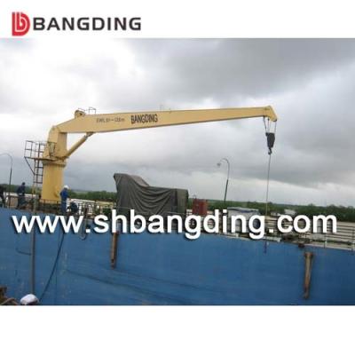 China hydraulic straight stiff boom deck marine crane for ship and port use for sale