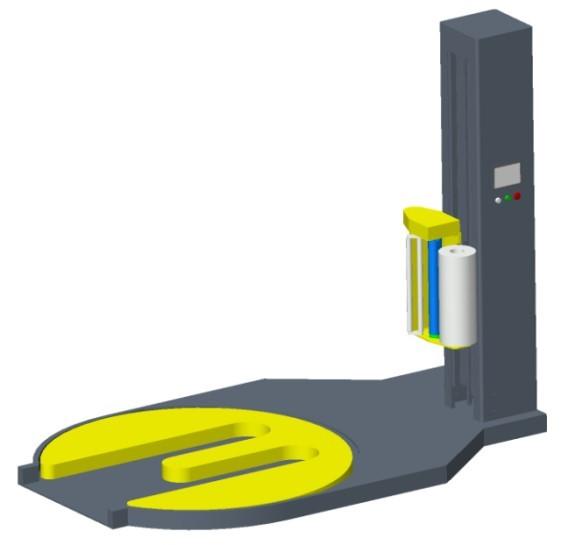 Tipo pálete totalmente automático de W que prende com correias a máquina, máquina da película de embalagem do psiquiatra de 40 pallets/h