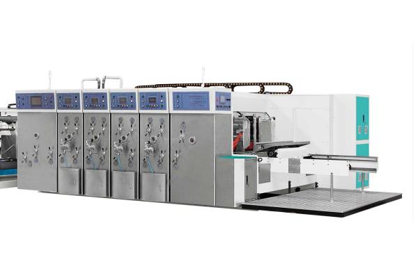 Flexo runzelte Blätter der Kasten-Druckmaschinen-multi Farbe300/Minute