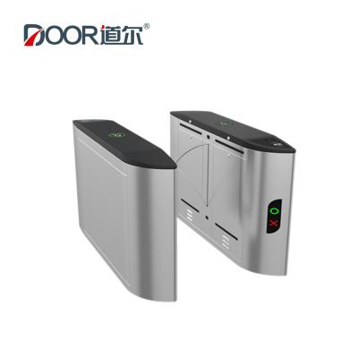 China Half Waist Pedestrian Gate One Lane Flap Barrier For Entrance Control Solution for sale
