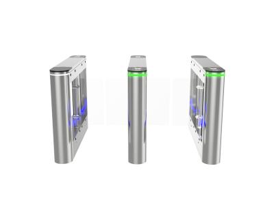 China Optical Turnstile Led Lighting With Build In Counter Stainless Arm Swing Gate for sale