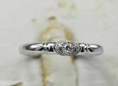 China 18K White Gold Ring with Diamond Ring Cupid Stamp Series KGD003944 for sale