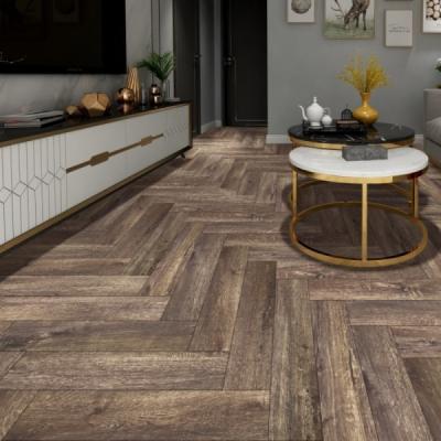 China Unilin Bloqueio 4mm/5mm/7mm SPC piso impermeável Herringbone azulejos de plástico Vinyl Planck piso à venda