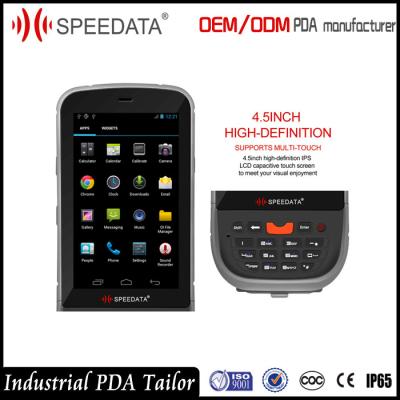 China analizador de PDA androide del código de barras del lector 4G Wifi de los analizadores del código de barras 1D 1.3G quad-core en venta