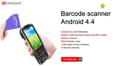 Cina 1Gb di RAM di androide del lettore di codici a barre di RFID + ROM tenuti in mano senza fili 8GB in vendita