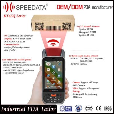 Cina Lettore tenuto in mano 900mhz dello scrittore RFID del lettore di frequenza ultraelevata RFID della lunga autonomia con Bluetooth in vendita