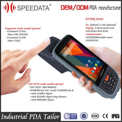 China Leitores Handheld móveis ásperos de PDA Android Rfid com os módulos 900Mhz à venda