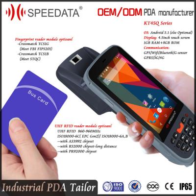 Cina Lettore tenuto in mano integrato di frequenza ultraelevata RFID, impronta digitale impermeabile del lettore di codici a barre in vendita