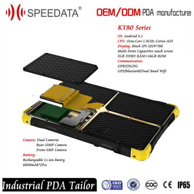 中国 人間の特徴をもつ手持ち型PDAのバーコードの走査器13600mAh再充電可能な李-イオン電池 販売のため