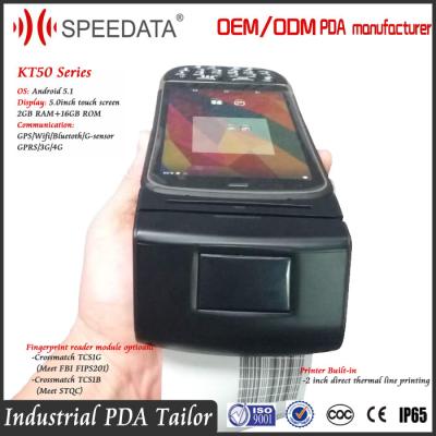 China Escáner industrial portátil de la huella dactilar del PDA de los escáneres del código de barras de Android en venta