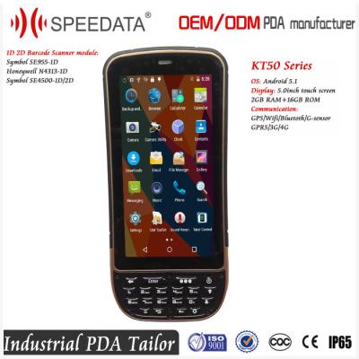China 1D / 2D Handbediende Eind de Vierlingkern 1.3GHz van Android van de Streepjescodescanner Te koop